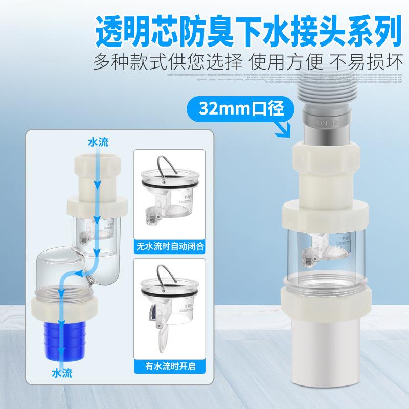 洗衣机下水三通地漏接头排水管Y型三头通二合一配件防溢水50
