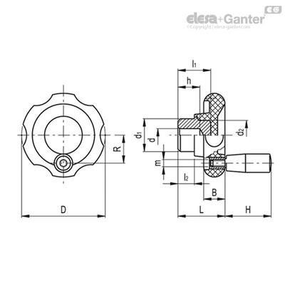 ElesaGanter伊莉莎冈特VL.140I控制手轮带旋转手柄