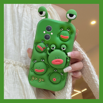 香肠嘴青蛙旋转支架适用oppoa6pro手机壳a6max搞怪a6gt趣味a6i丑萌a58x立体a93s创意a5por硅胶a72a32a97女a95