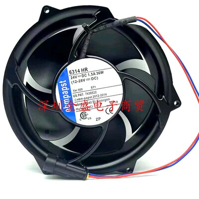 6314HR HU 6314 HR 900 原装ebm papst 17CM 24V ABB 变频器风扇