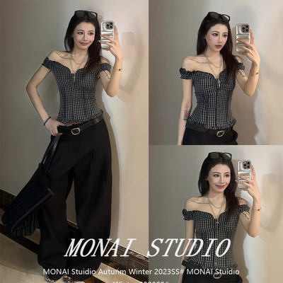 【Archivum~】百搭复古格纹上衣