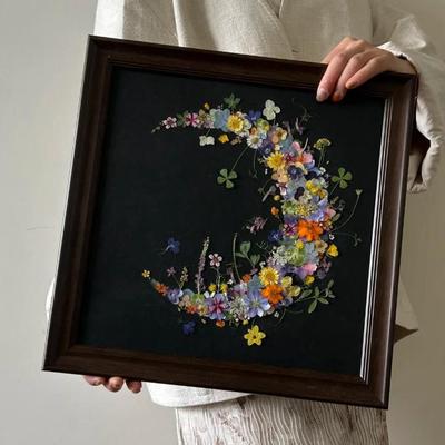 木质手工创意diy植物标本相框剪纸框裱画框摆台树叶压花展示框架