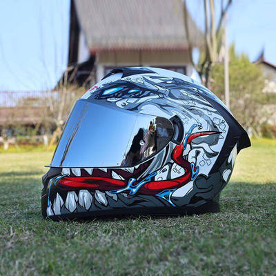 日本araione3C认证摩托车头盔男女全覆式双镜片蓝牙槽机车跑车全