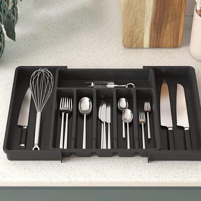 Expandable Utensil Tray Cutlery collector storage box 刀叉盘