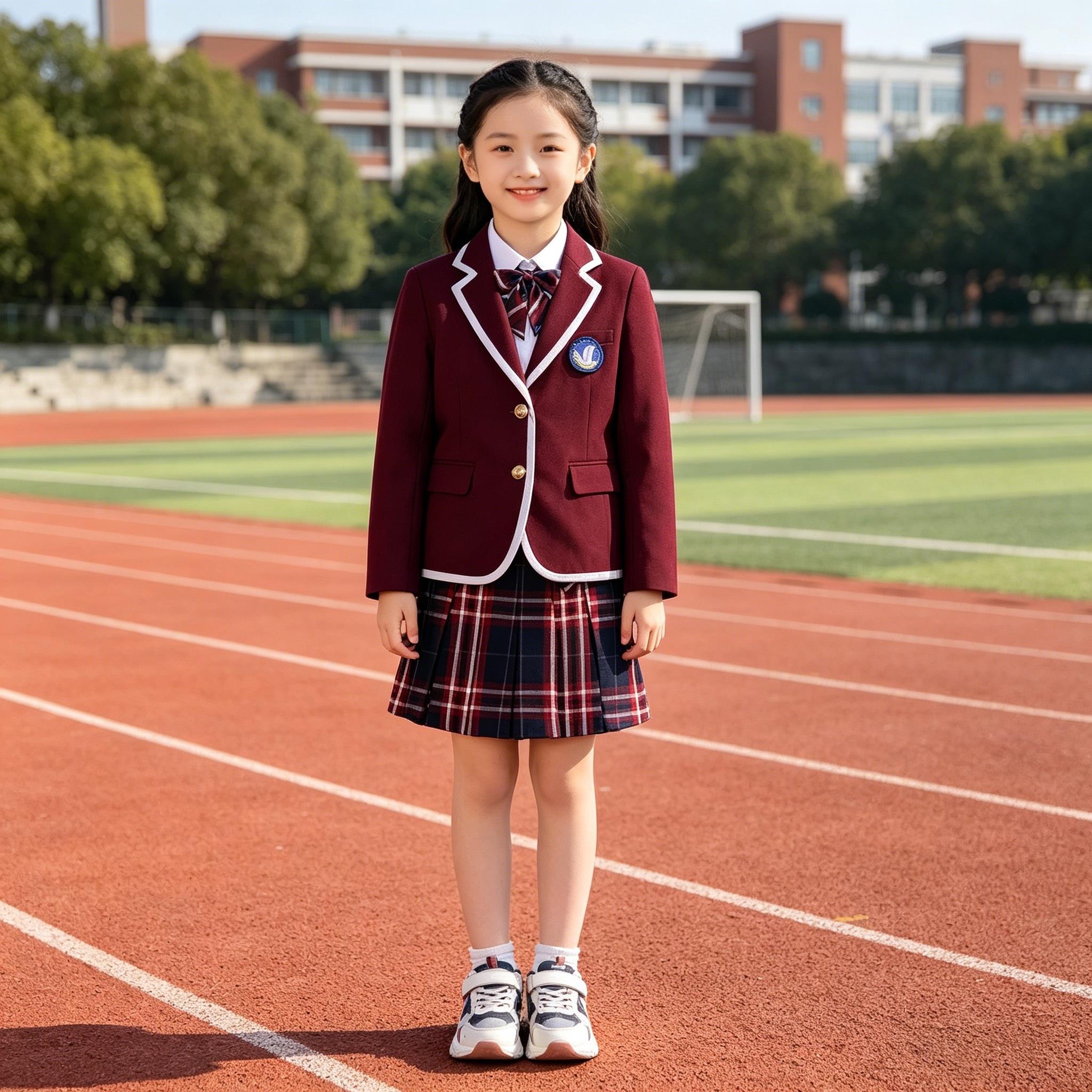 【25】【市实验小学】  女制服上衣  长袖衬衫 松永服饰 西裙 250