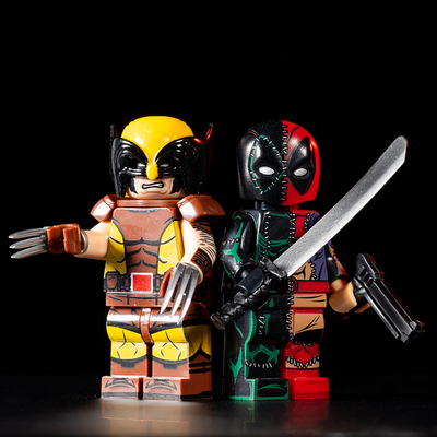 第三方X战警死侍3金刚狼deadpool第三方拼装积木人仔玩具G0173