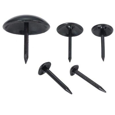 200/100pcs Black Upholstery Nails Round Head Metal Pushpins