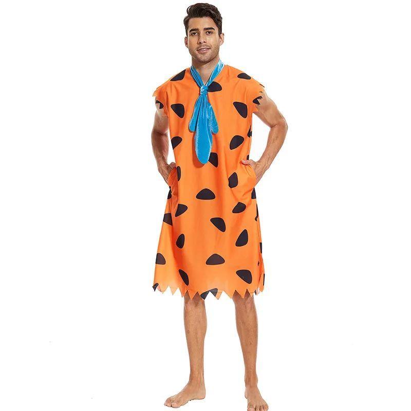 Fred Cosplay Anime Flintstones Costumes Adult Kid Primitive