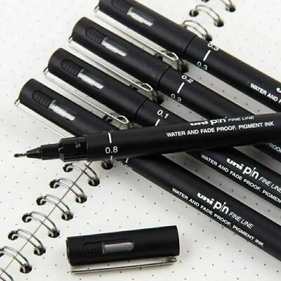 Drawing Pen Ultra Fine Line Art Marker Black Ink 005 01 02 0