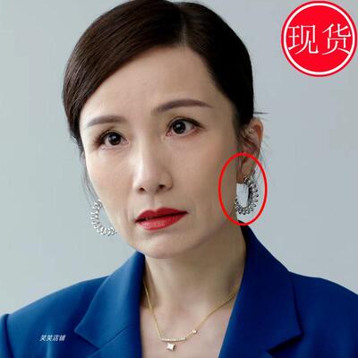 黑色月光卓慧云林夏薇余满月杨茜尧同款耳环耳圈高级2024新款