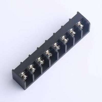 MXHB9500-9.5-08P-BK01-Cu-S-A 栅栏式接线端子 9.5mm 1x8P 边脚