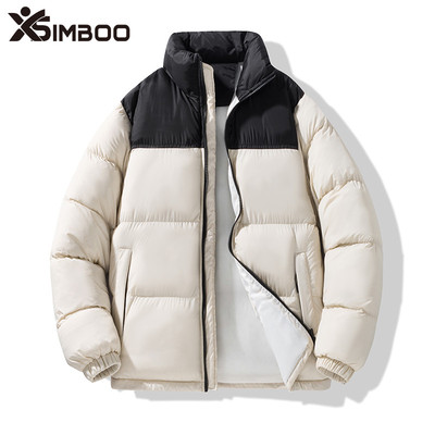 simboo棉服女男立领短款冬季棉衣外套抗寒加厚保暖棉袄学生面包服