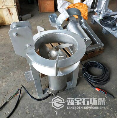 AOO池潜水内回流泵 QWH-0.85/8不锈钢280mm穿墙导流泵 水平轴流泵