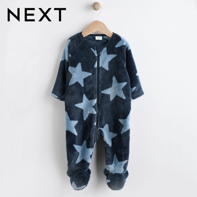 英国NEXT婴儿长袖连身睡衣绒爬服