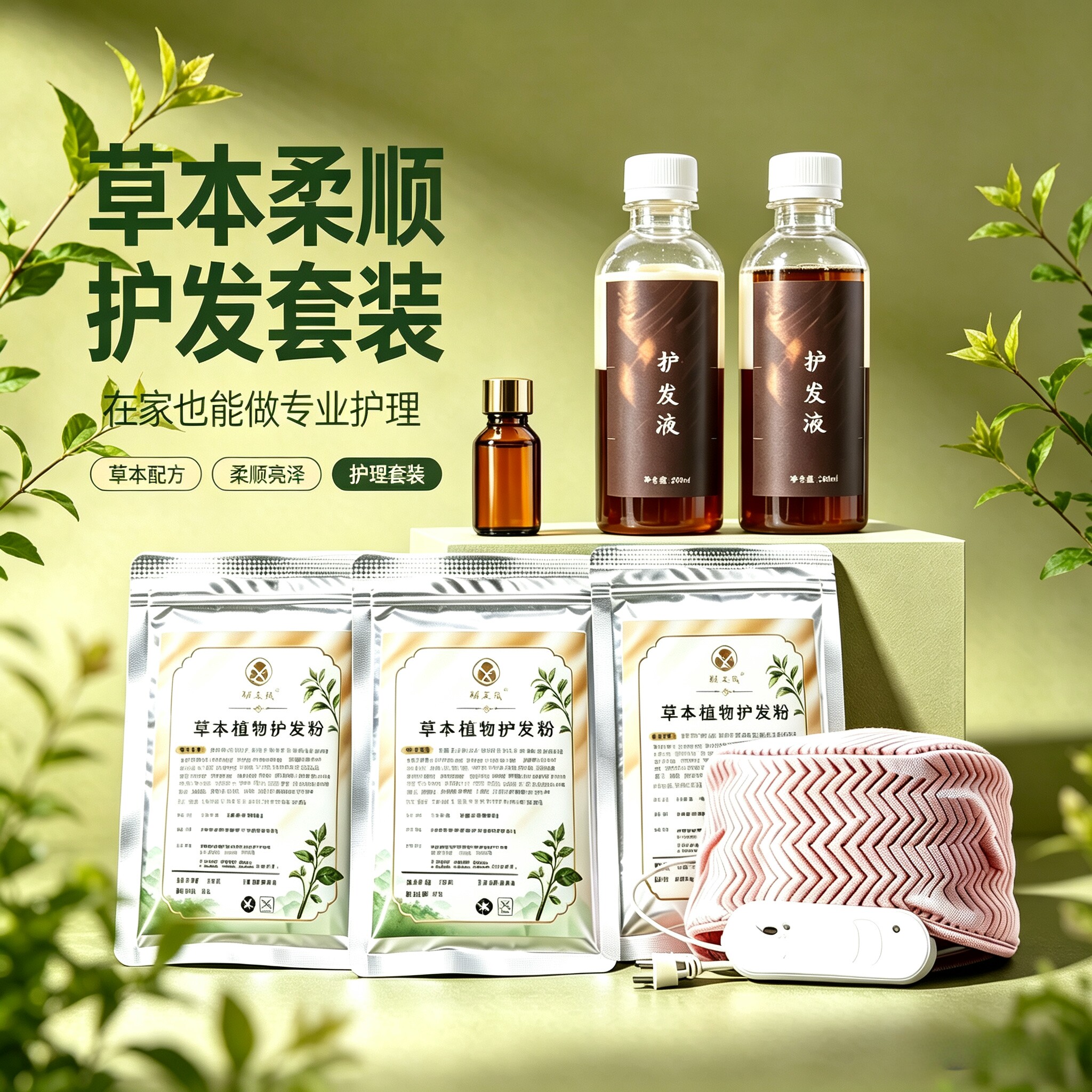茶粉植物染养发膏剂粉不过敏指甲草凤仙花粉盖白发天然海娜粉正品