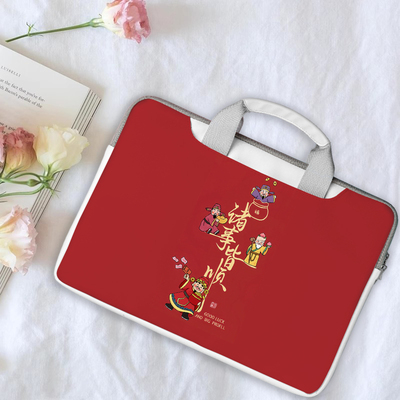 发财暴富笔记本手提电脑包适用M4苹果macbookpro13.3华为matebookd16内胆包联想小新air14寸拯救者15.6保护套