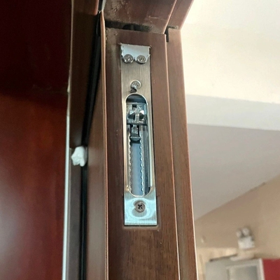 不锈钢隐形插销大门暗插销防盗门对开门可加门齿式中控带牙子母门