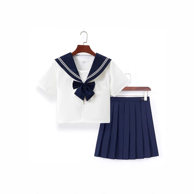 后绀领白二本水手服jk制服校供感基础款套装jk裙正版初田町JK制服