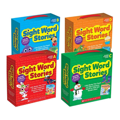 【预售Q】英文原版 Scholastic Sight Word Stories ABCD 100册 学乐 入门级常见启蒙高频词简易读物【上海香港三联书店】