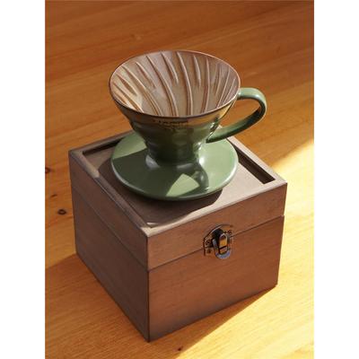 HARIO陶作坊联名款吴须蓝媚茶陶瓷汝窑限定五次烧手冲咖啡滤杯