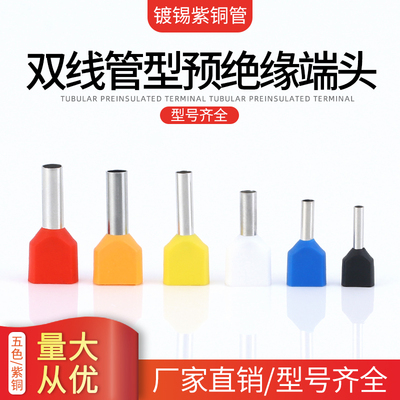 双线针型欧式冷压管型接线端子