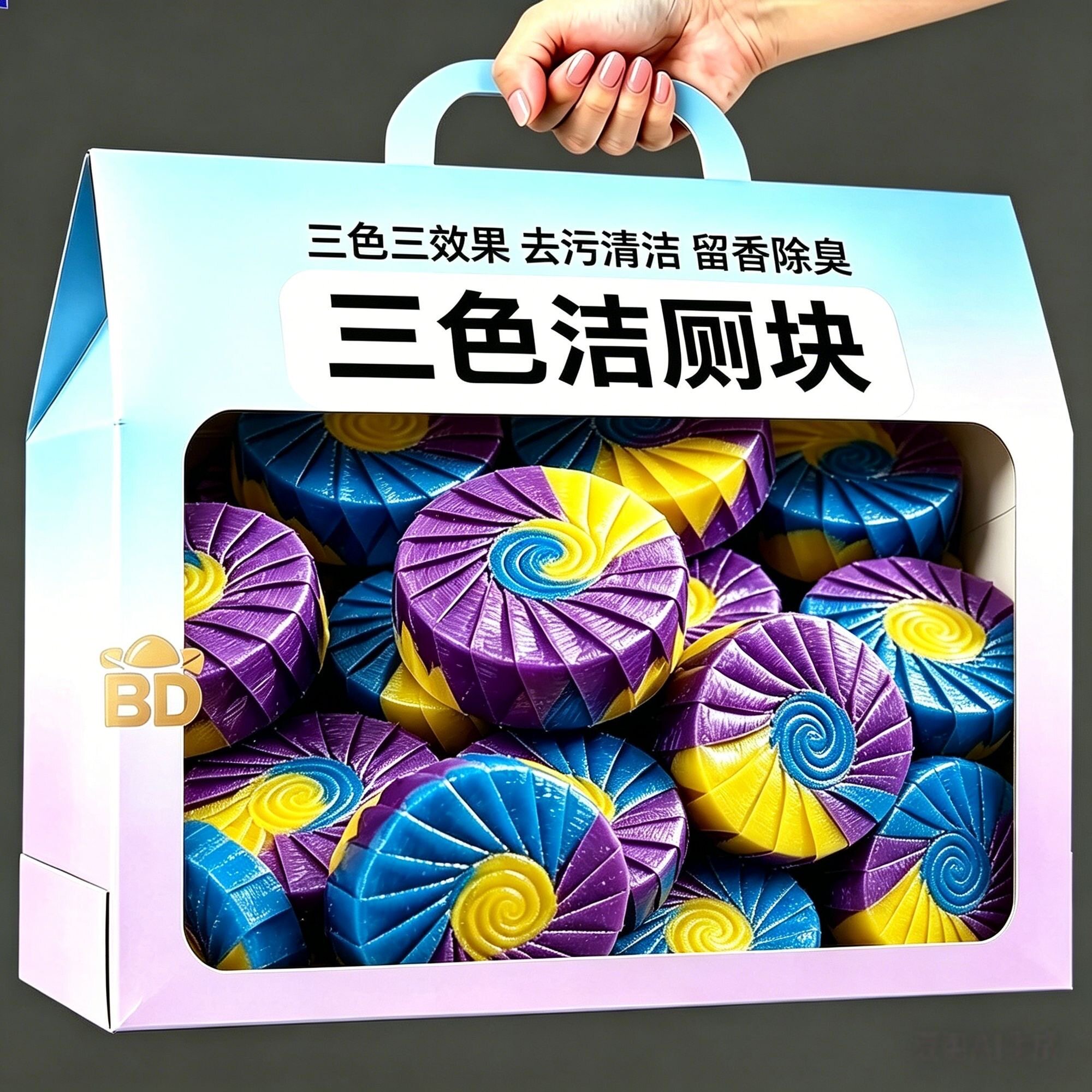 海洋三色洁厕宝家用卫生间除臭清香除垢耐用清洁马桶洁瓷剂