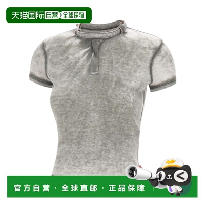1h可退 DIESEL 女士T恤 A229290HGCQ9CY SS2026 灰色 圆领T恤短袖