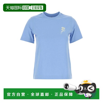 BURBERRY 女士T恤 8102708C2062 SS2025 蓝色 Cerulean blue cott