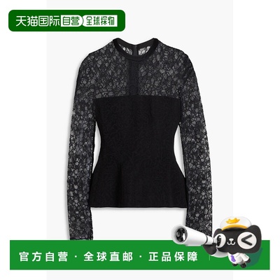 1h可退 潮奢 Simkhai 女士 Prima 凸纹蕾丝拼接泡泡纱收腰上衣 12