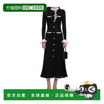 SELF-PORTRAIT 女士连衣裙 SS26051MB SS2026 黑色 针织连衣裙