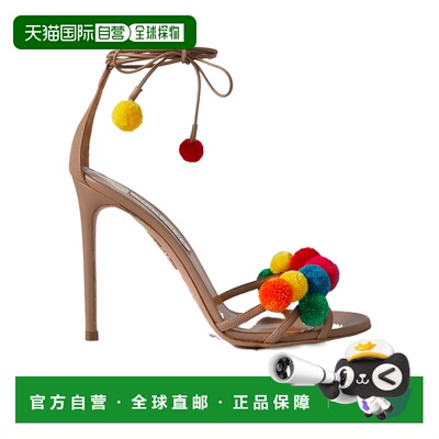 AQUAZZURA 女士凉鞋 FSTHIGS0NAPNNM AW2023 棕色 缀饰高跟凉鞋