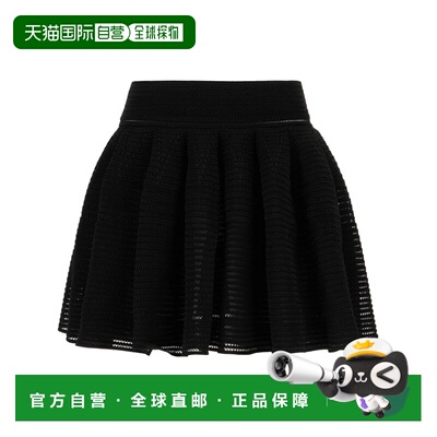 ALAIA 女士半身裙 AA9J2249K008A995 SS2025 黑色百褶裙a字裙