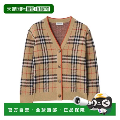 BURBERRY 男童针织衫 8117179 SS2026 花色 Checked Cardigan