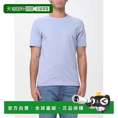 BOSS 男士T恤 50468347531 SS2026 浅紫色 T-shirt in cotone bas