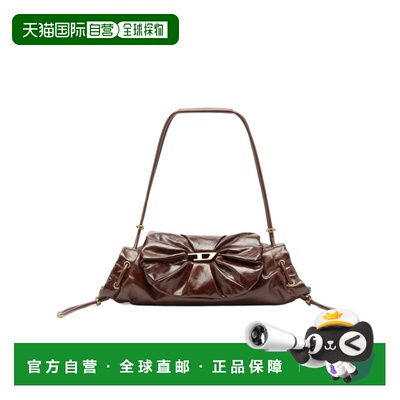 DIESEL 女士斜挎包 X10331P1003T2255 AW2026 棕色 Scrunch-D-Sma