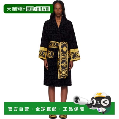 versace 范思哲 女士 黑色 I ♡ Baroque 浴袍 ZACJ00008ZCOSP052Z
