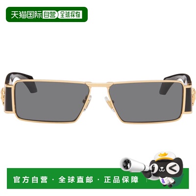 潮奢 versace 范思哲 男士 金色 Medusa Plaque Rectangular 太阳