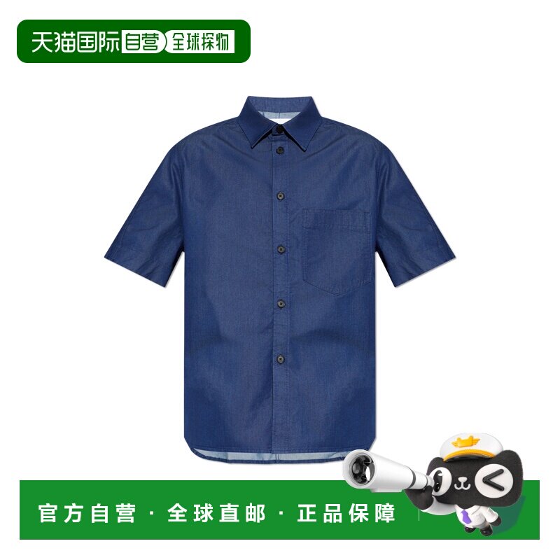 GIVENCHY 男士衬衫 BM617Q517D415 CO 蓝色 Couture seam in deni