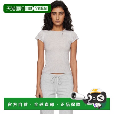 潮奢 SKIMS 女士 灰色 Featherweight Cashmere T恤