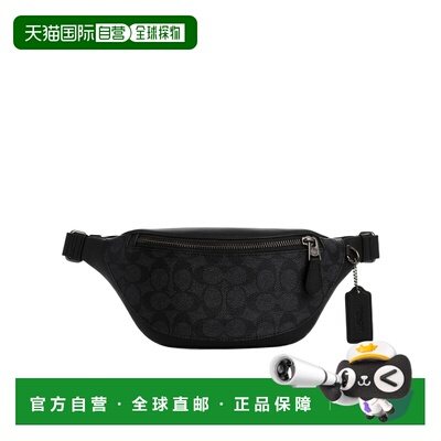 COACH 男士斜挎包 CW369QBMI5 AW2024 黑色 Warren 迷你腰包蔻驰