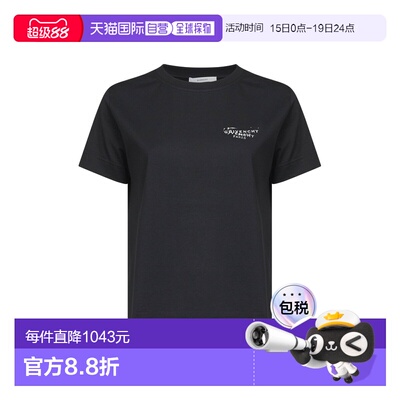 GIVENCHY 女士T恤 BW70FJP7A7001 SS2026 黑色 T-SHIRT