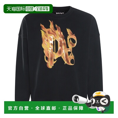 Palm Angels 棕榈天使 男士 黑色 Burning Monogram 套头衫 PMBA0