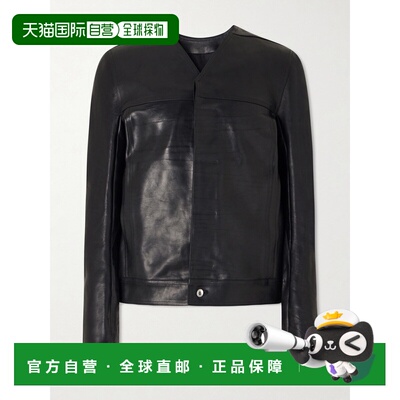潮奢 rick owens 瑞克 欧文斯 男士 Temple 工装皮革夹克 RU01F27