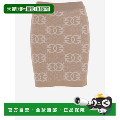 PINKO 女士半身裙 106040A2YDC4Z AW2025 米白色 logo图案针织半