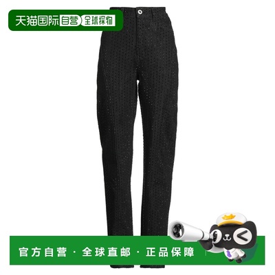 1h可退 潮奢 Self-Portrait 女士 直筒裤 black黑色 舒适时尚