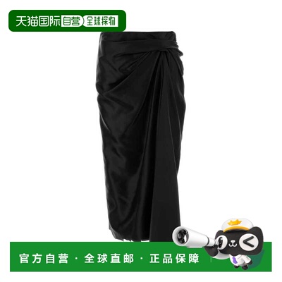 BALENCIAGA 女士半身裙 831248TSO911000 CO 黑色 Draped skirt