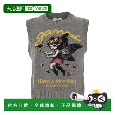 GANNI 女士背心吊带 A10702692678920 SS2026 灰色 MAGLIERIA