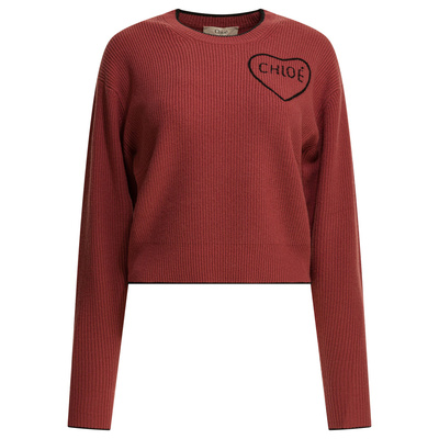 CHLOÉ 女士针织衫 CH26SMP397106AN SS2026 粉红色 长袖毛衣