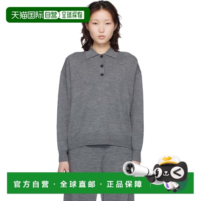 ANINE BING 女士 灰色 Lee Polo 衫 A0911903MHG1GreyMelange