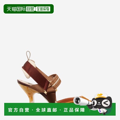 FENDI 女士高跟鞋 8J8875AWCXF1V8T SS2026 棕色 Colibri 露跟凉